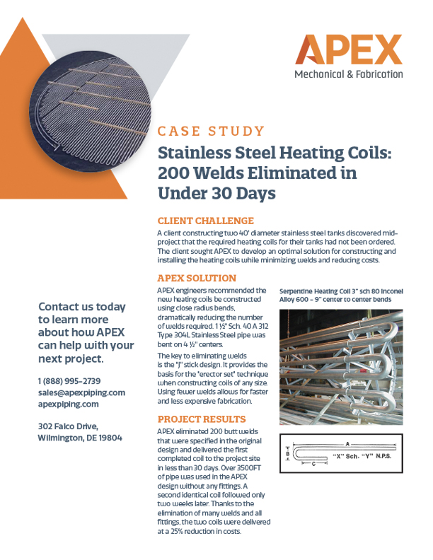 Case Study: Stainless Steel Heating Coils | APEX